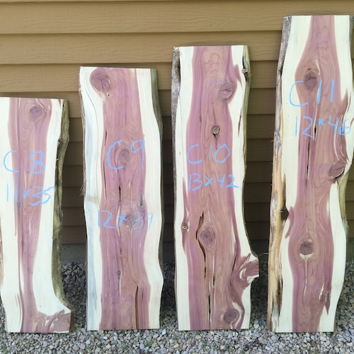 56 Wide Eastern Red Cedar Planks Boards Live Edge | Etsy