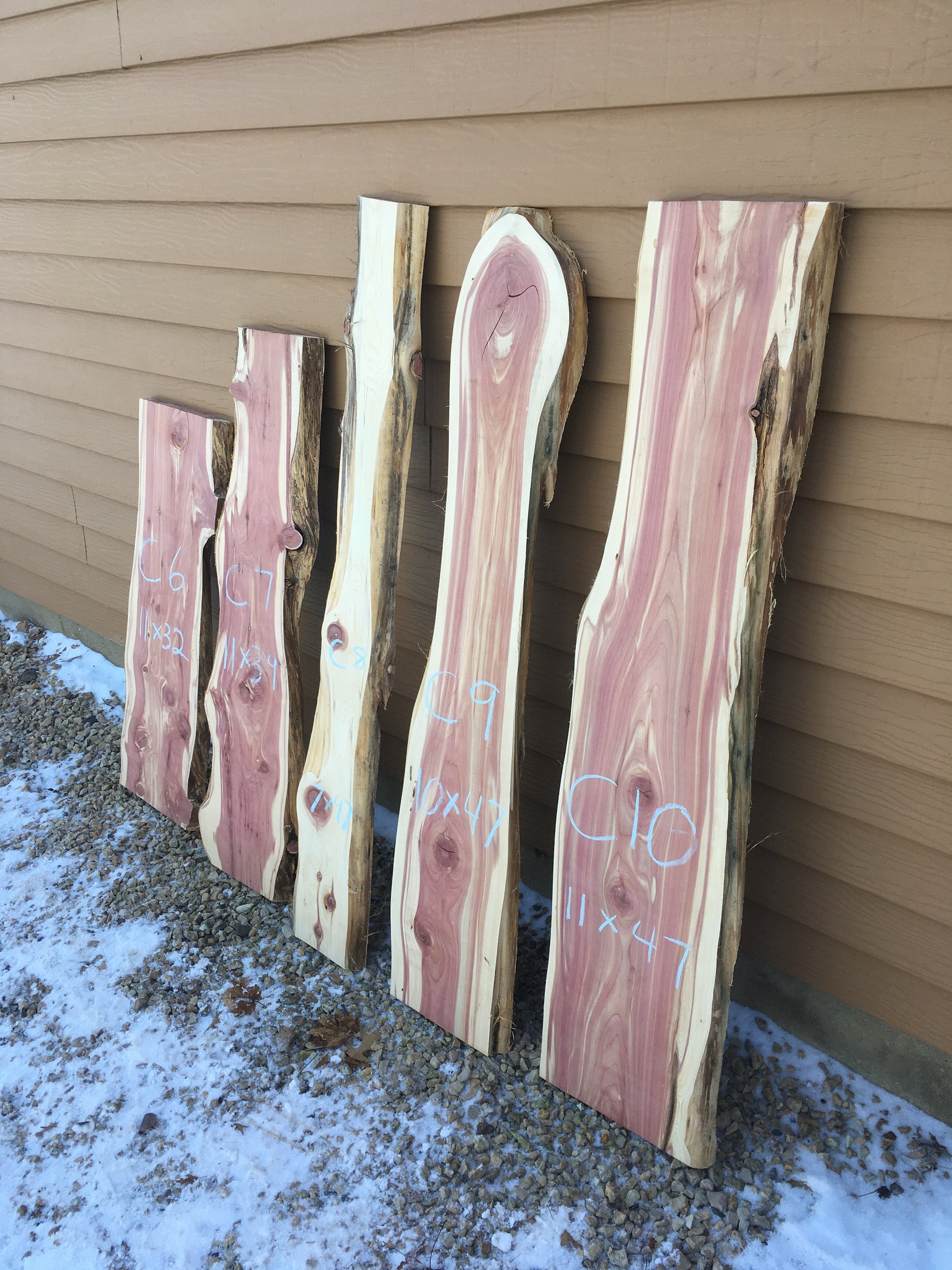 Live Edge Red Cedar Slabs - Etsy