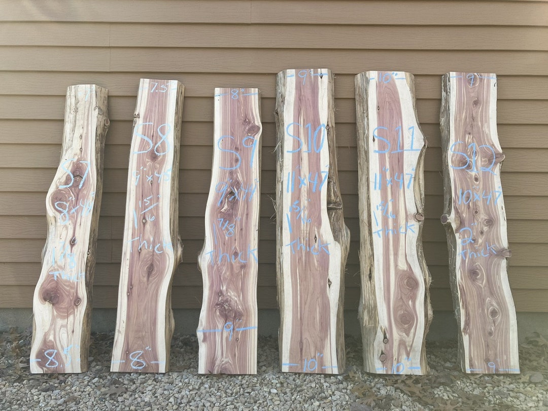 Live Edge Red Cedar Thick Slabs - Etsy