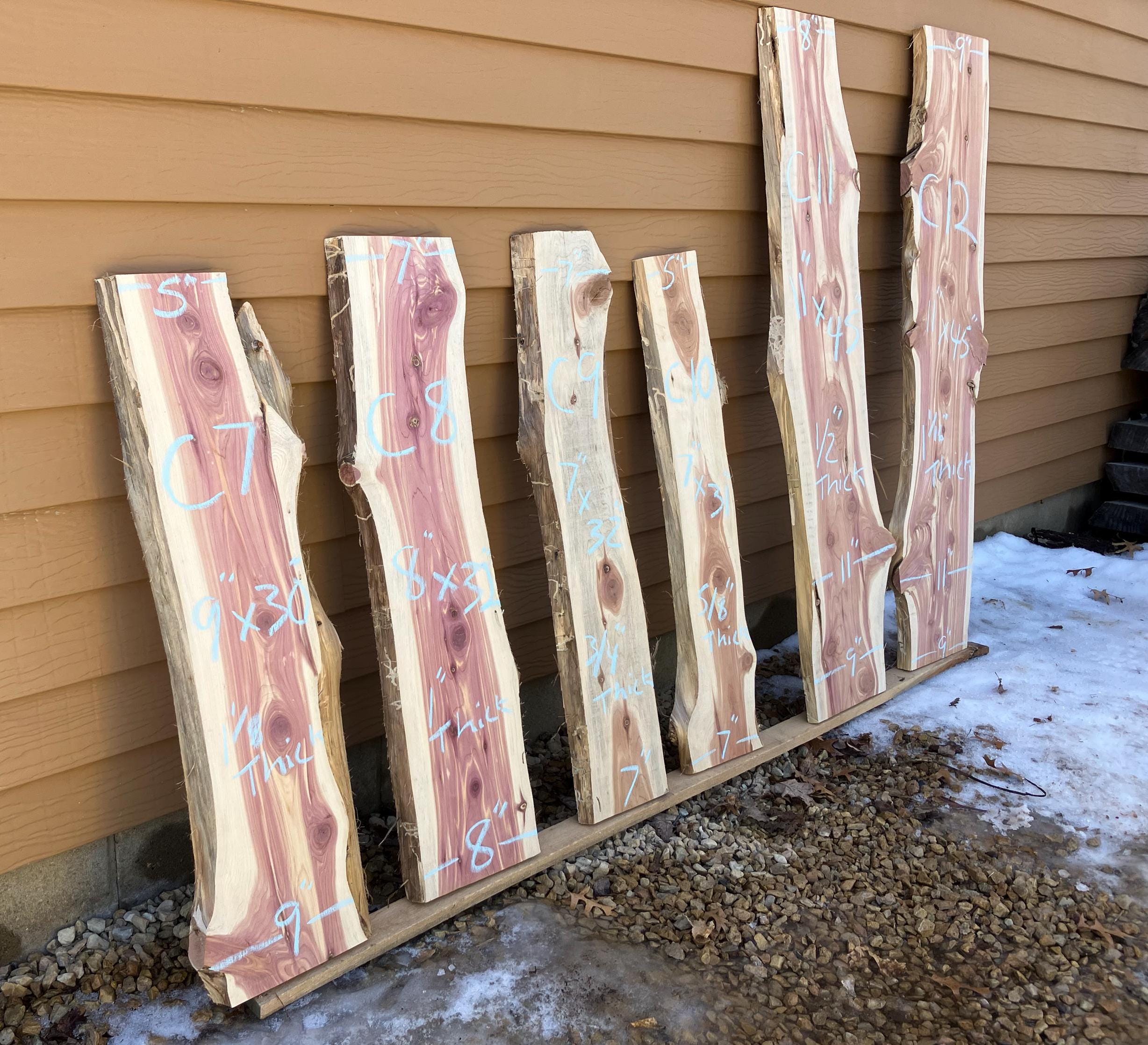 Live Edge Red Cedar Slabs - Etsy