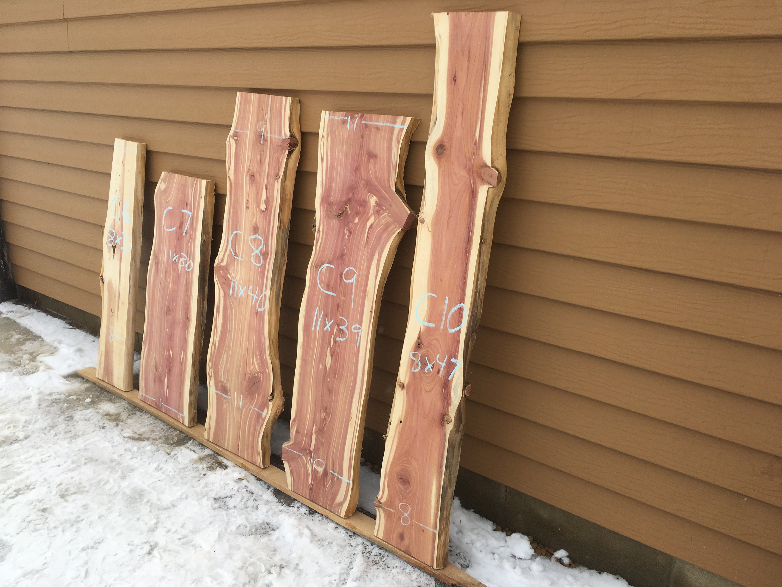 Live Edge Red Cedar Slabs - Etsy