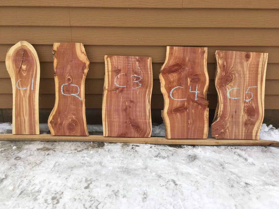 Live Edge Red Cedar Slabs - Etsy