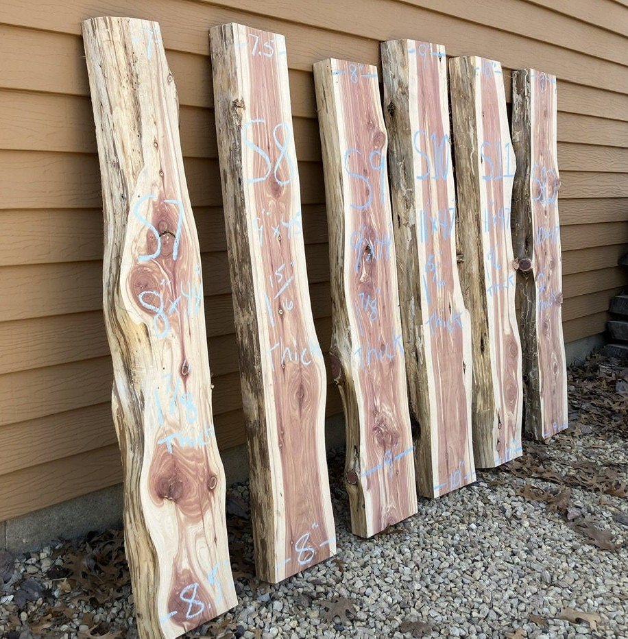 Live Edge Red Cedar Thick Slabs - Etsy