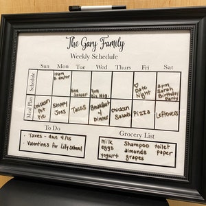 Family Scheduling Command Center - Etsy