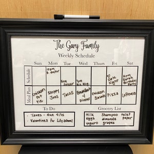 Family Scheduling Command Center - Etsy