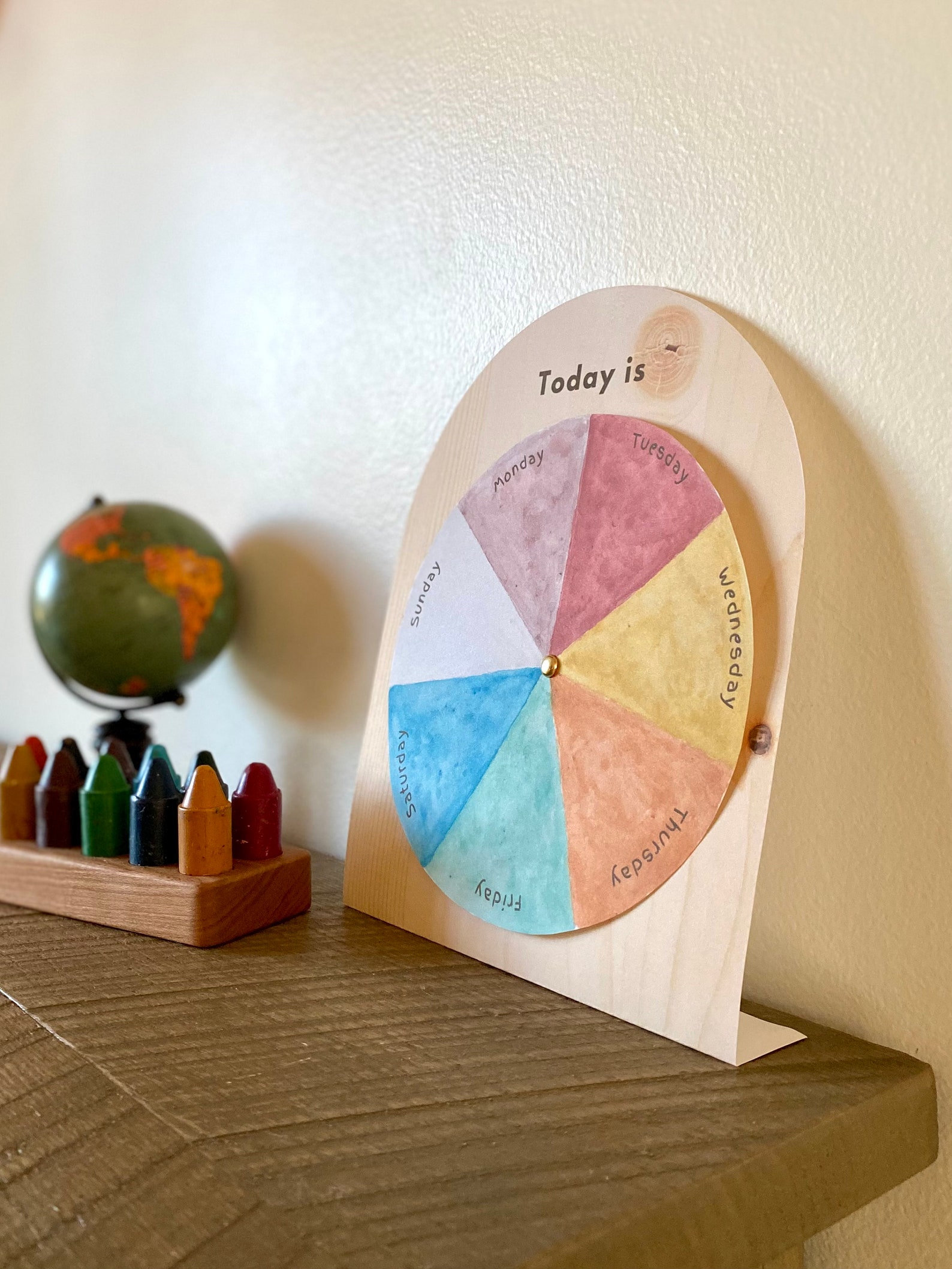 Waldorf Days of the Week Wheel - Watercolor Learning Chart (digital ...