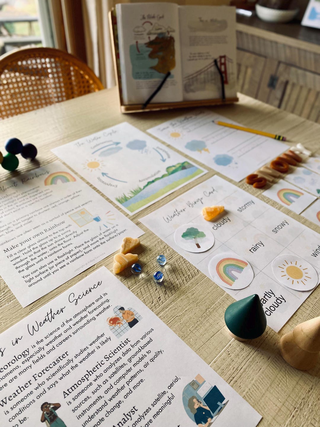 Weather Learning Pack Waldorf/montessori Nature Inspired Homeschool ...