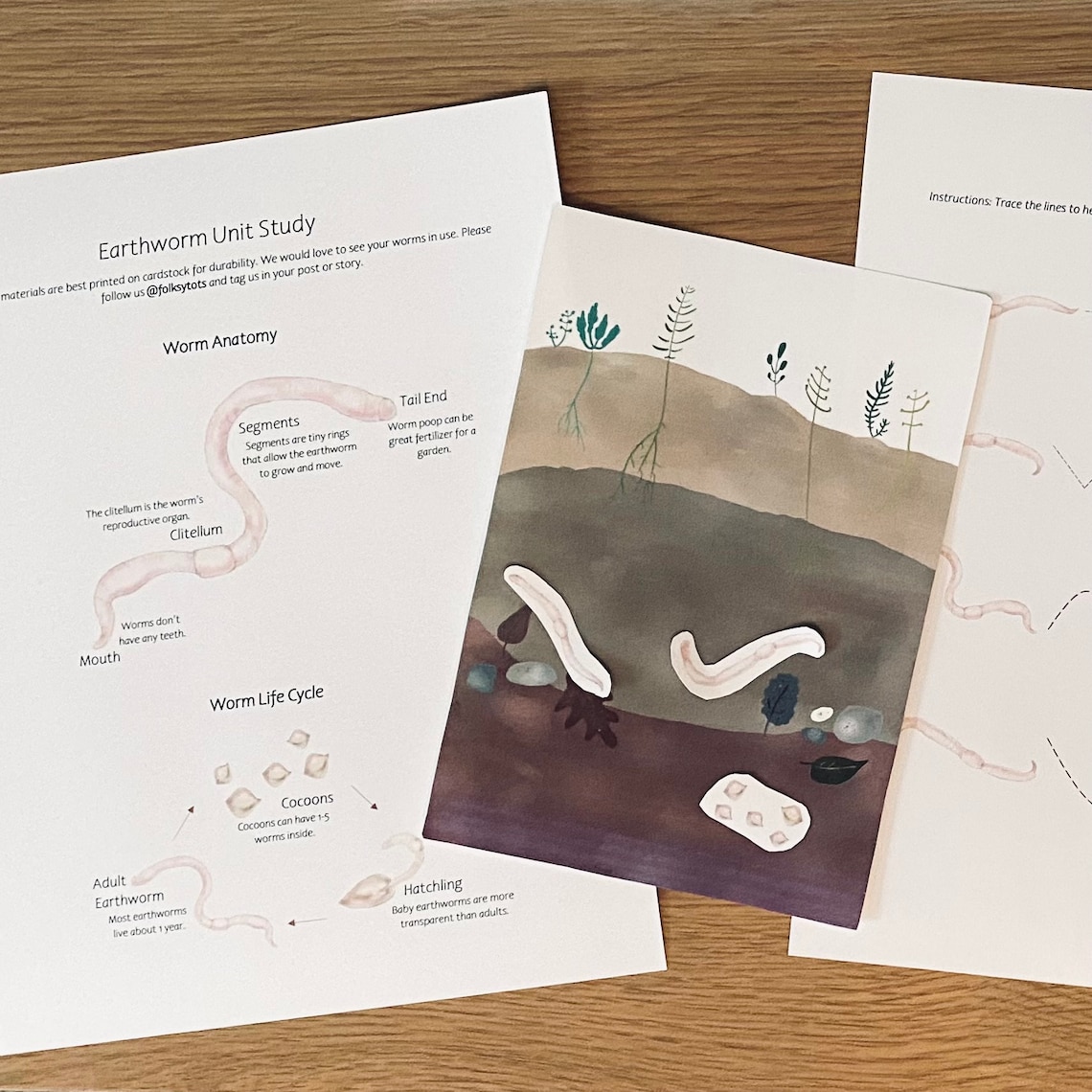 Earthworm Nature Unit Study for Kids Curriculum Ages 3-8 Fun Learning ...