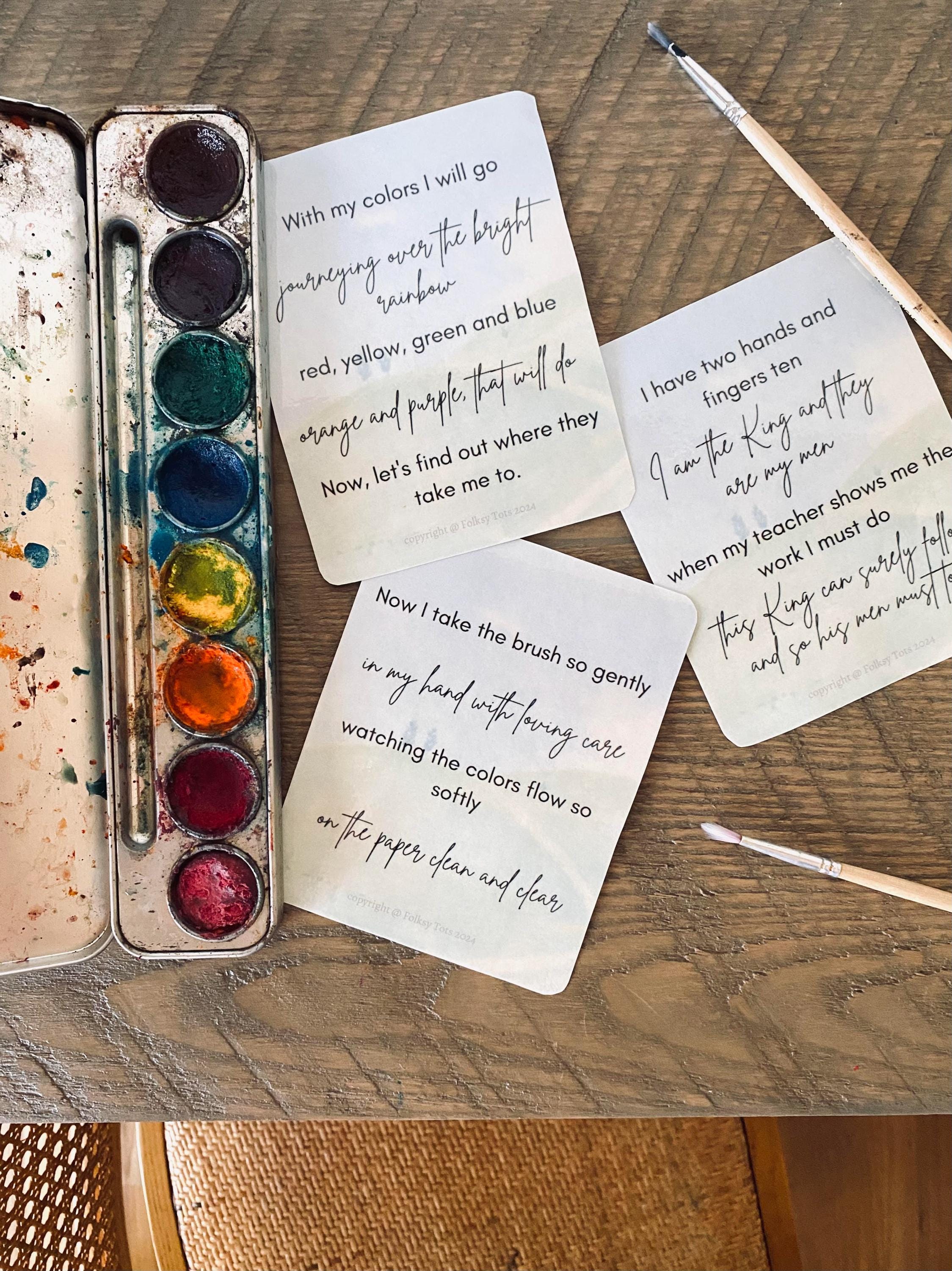 Waldorf Verses Printables: Homeschool, Classroom Decor (digital ...