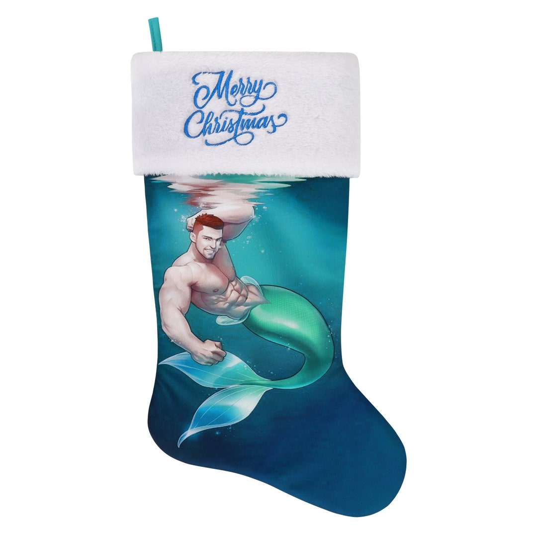 Muscle Merman Christmas Stocking - Hot! - Etsy