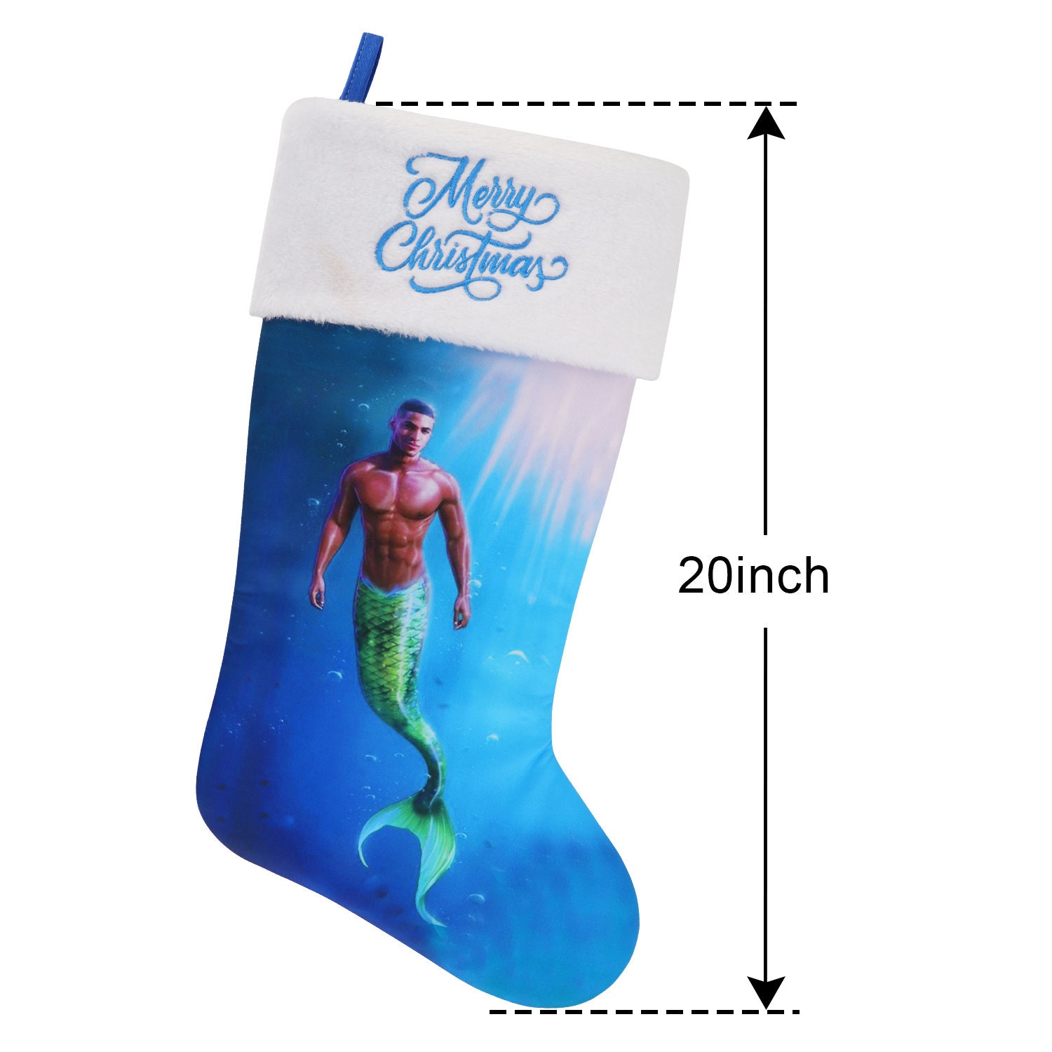 Hot Black Merman Christmas Stocking - Etsy