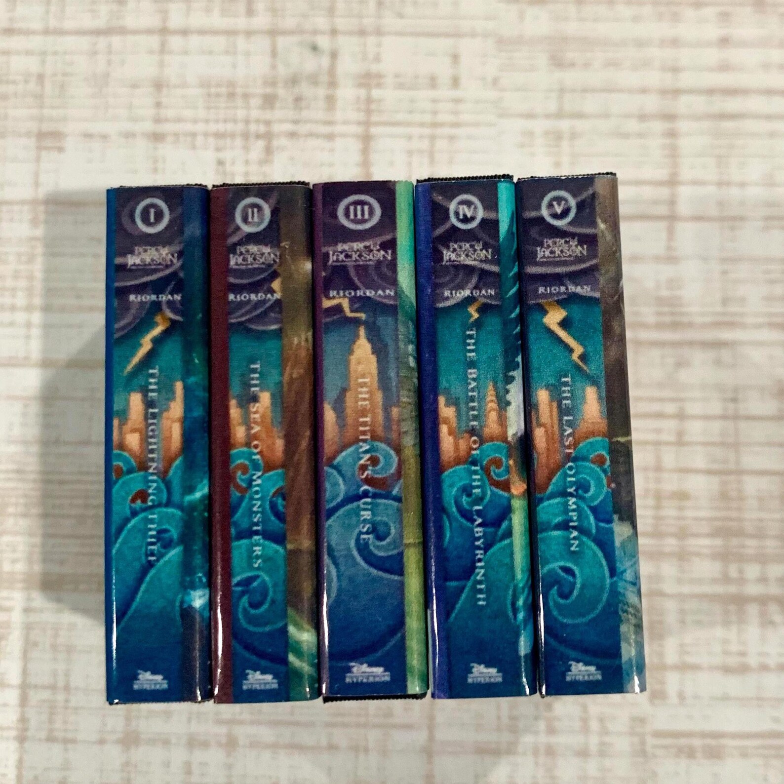 3D Printed Miniature Books: Percy Jackson and the Olympians Series - Etsy
