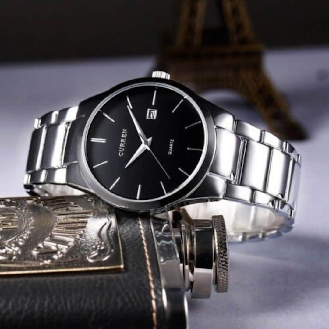 Men's Watch, Stainless Steel Watches Wristwatch, Simple Silver Colour ...