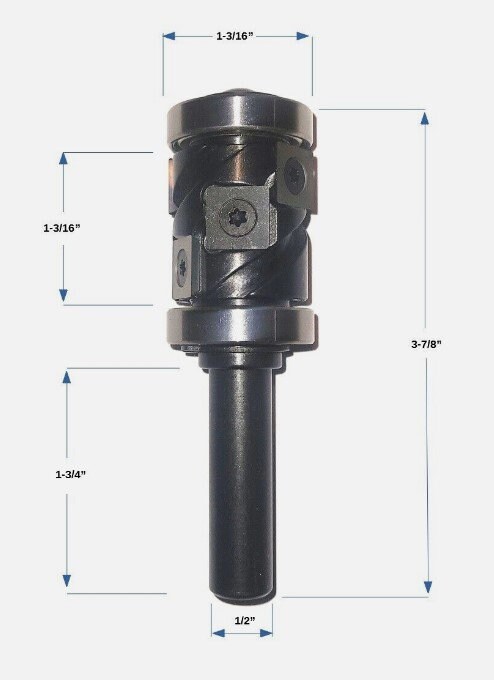 Flush Trim Router Bit With Carbide Inserts - 1/2" Shank - Etsy