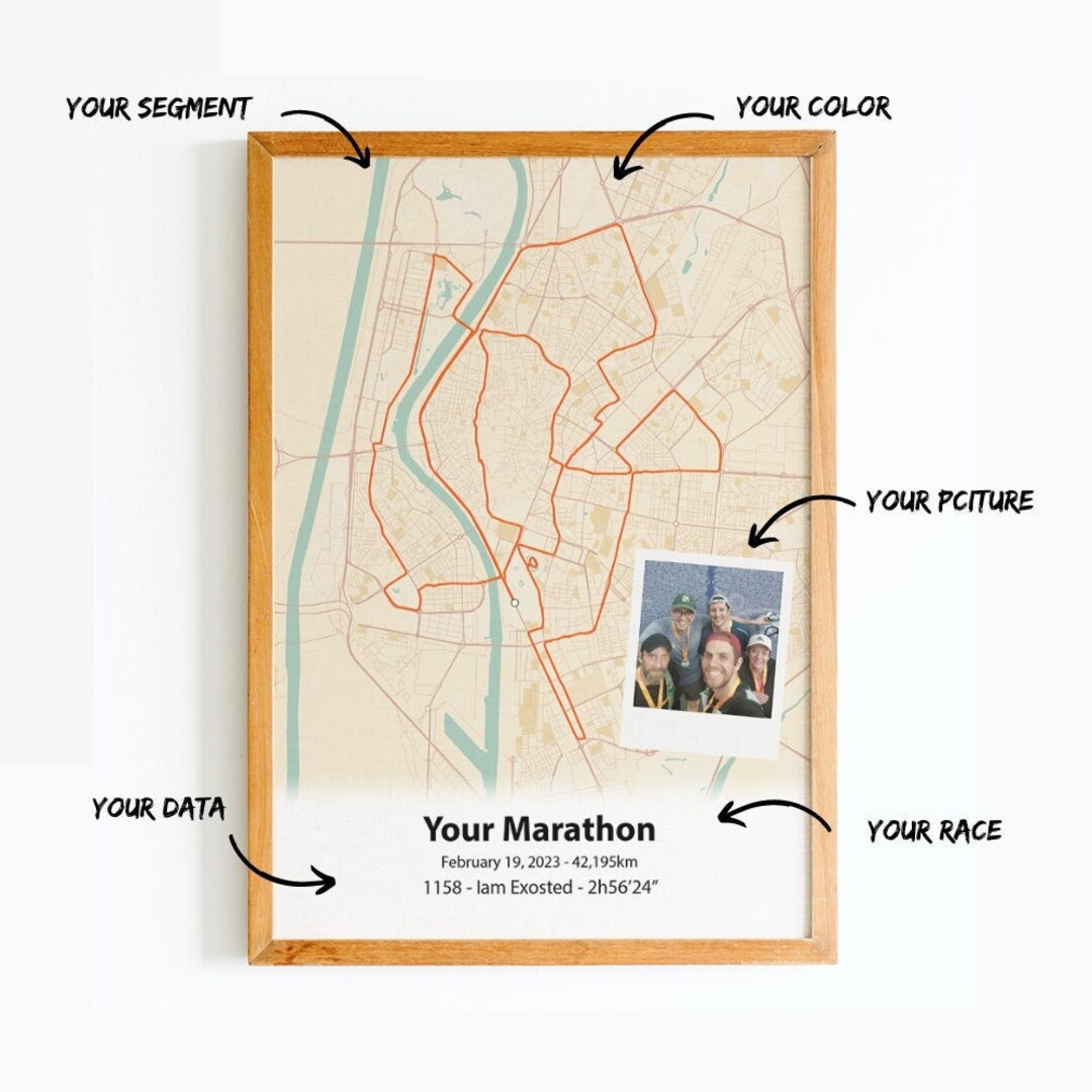 Personalized Marathon Poster Running Print, Marathon Gift, Marathon ...