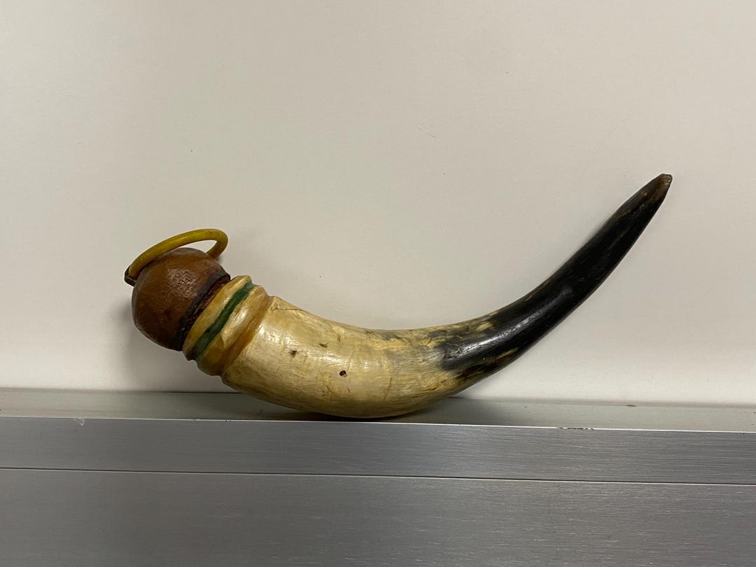 Decorative Horn With Wooden Cap - A Unique Piece for Furnishing - Etsy