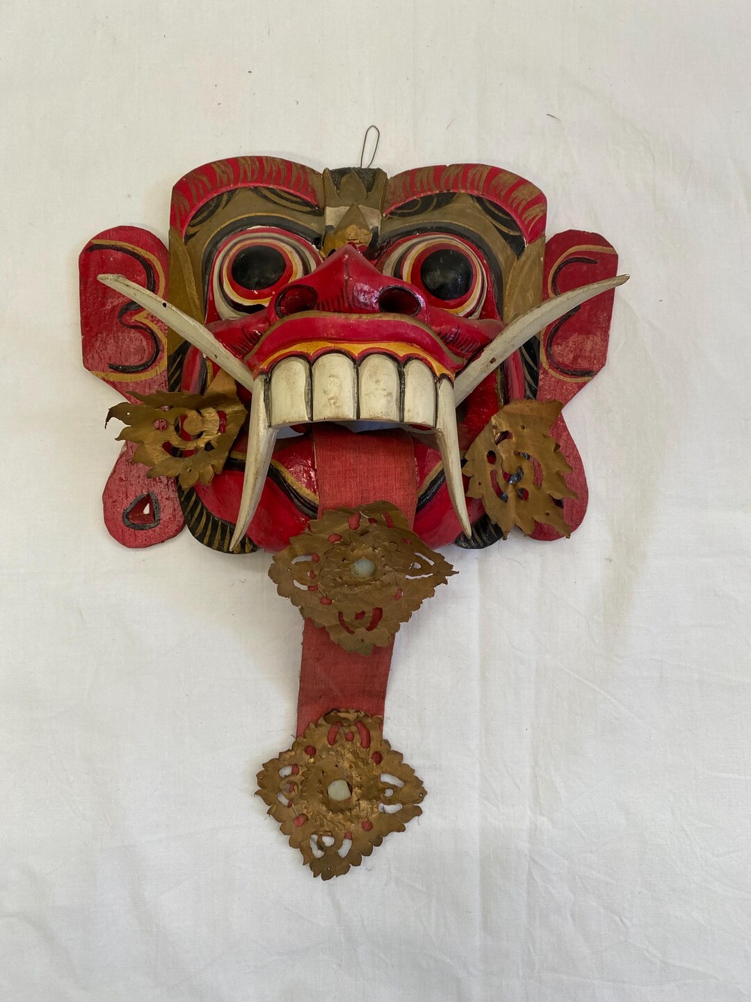 Balinese Tribal Demon Mask Hand Painted Devil Mask Evil Witch Rangda - Etsy