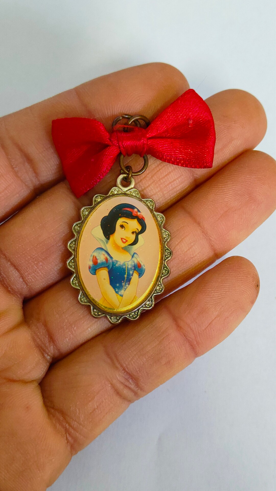 Vintage Disney Snow White Pendant Silver A Piece of Disney Magic - Etsy