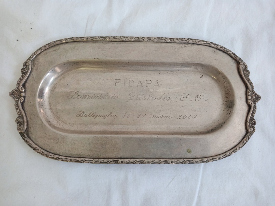Vintage Sheffield Silver Tray - Etsy