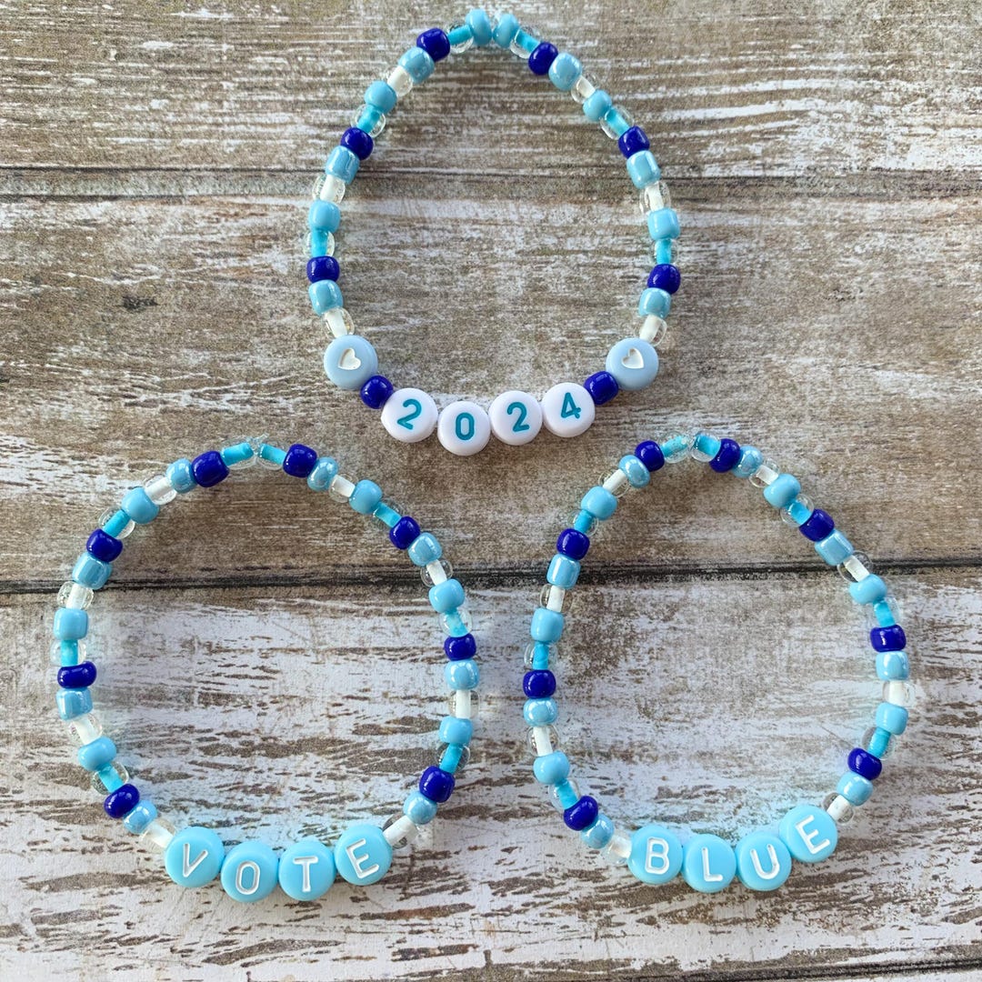 Vote Blue 2024 Bracelet, Vote Democratic Bracelet, Harris Walz 2024 ...