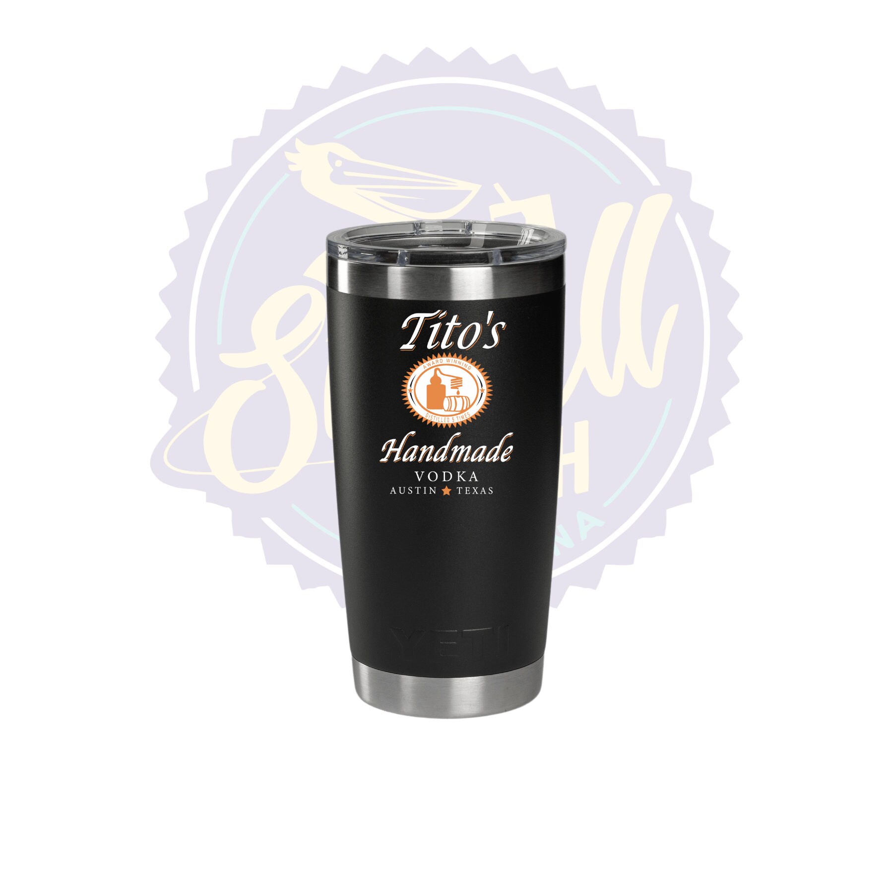 Tito's Color Print Yeti 20oz Tumbler, Rambler, Vodka, Gift, Tumbler ...