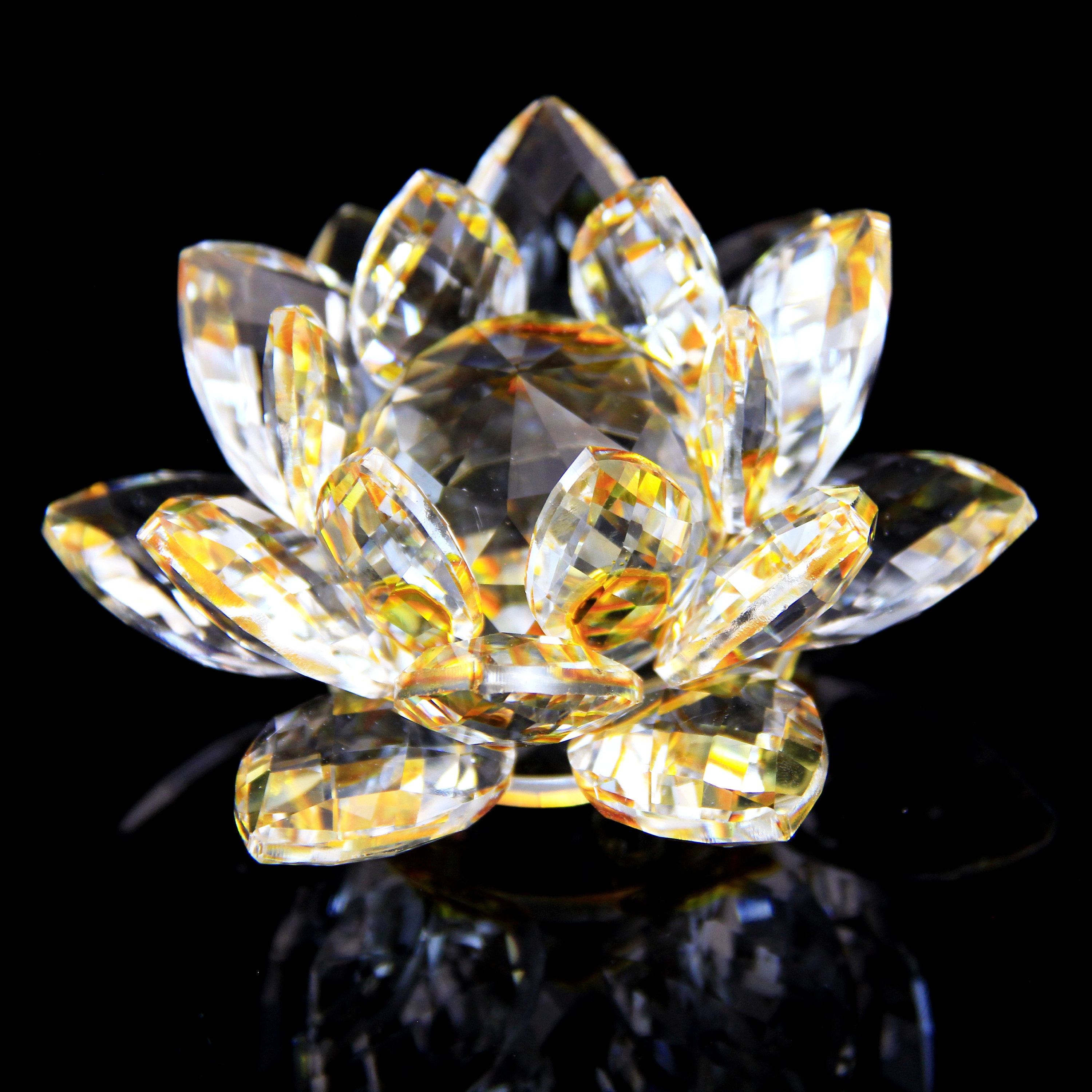 Handmade Crystal Glass Lotus Flower Water Lily,mothers Day,vintage ...