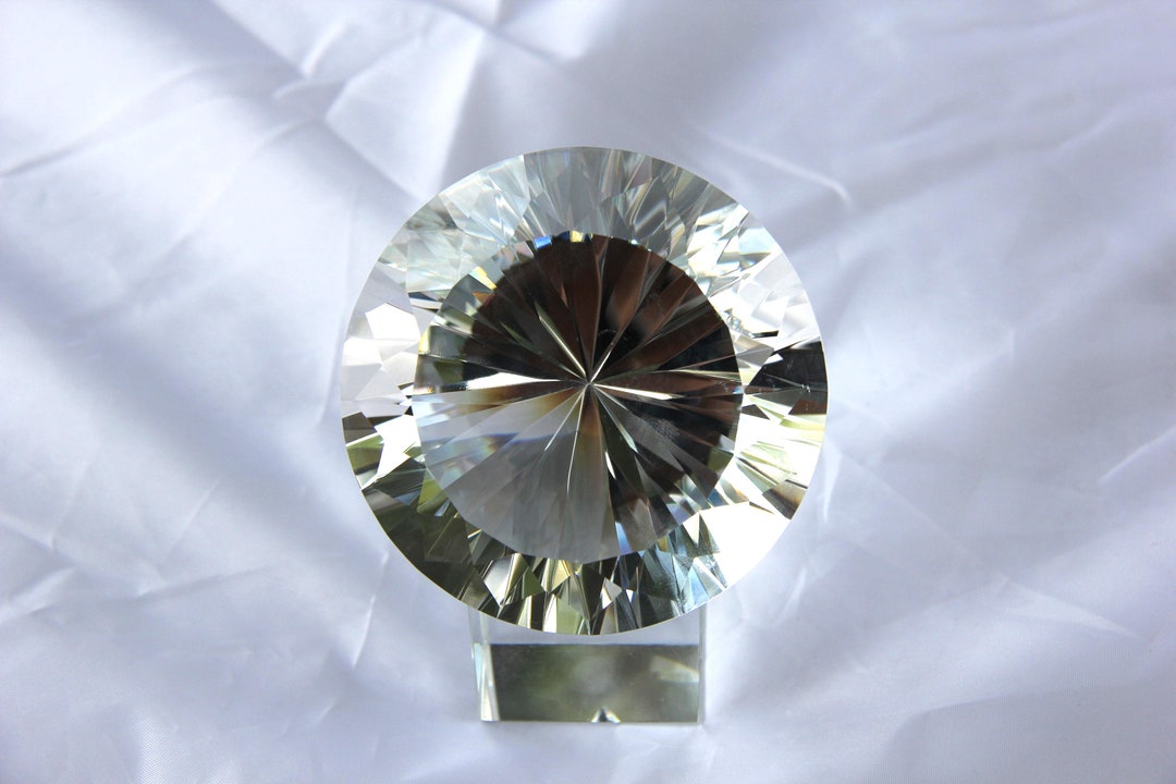 Personalized Laser Engraved Crystal Diamond Glass Paperweight, Message ...