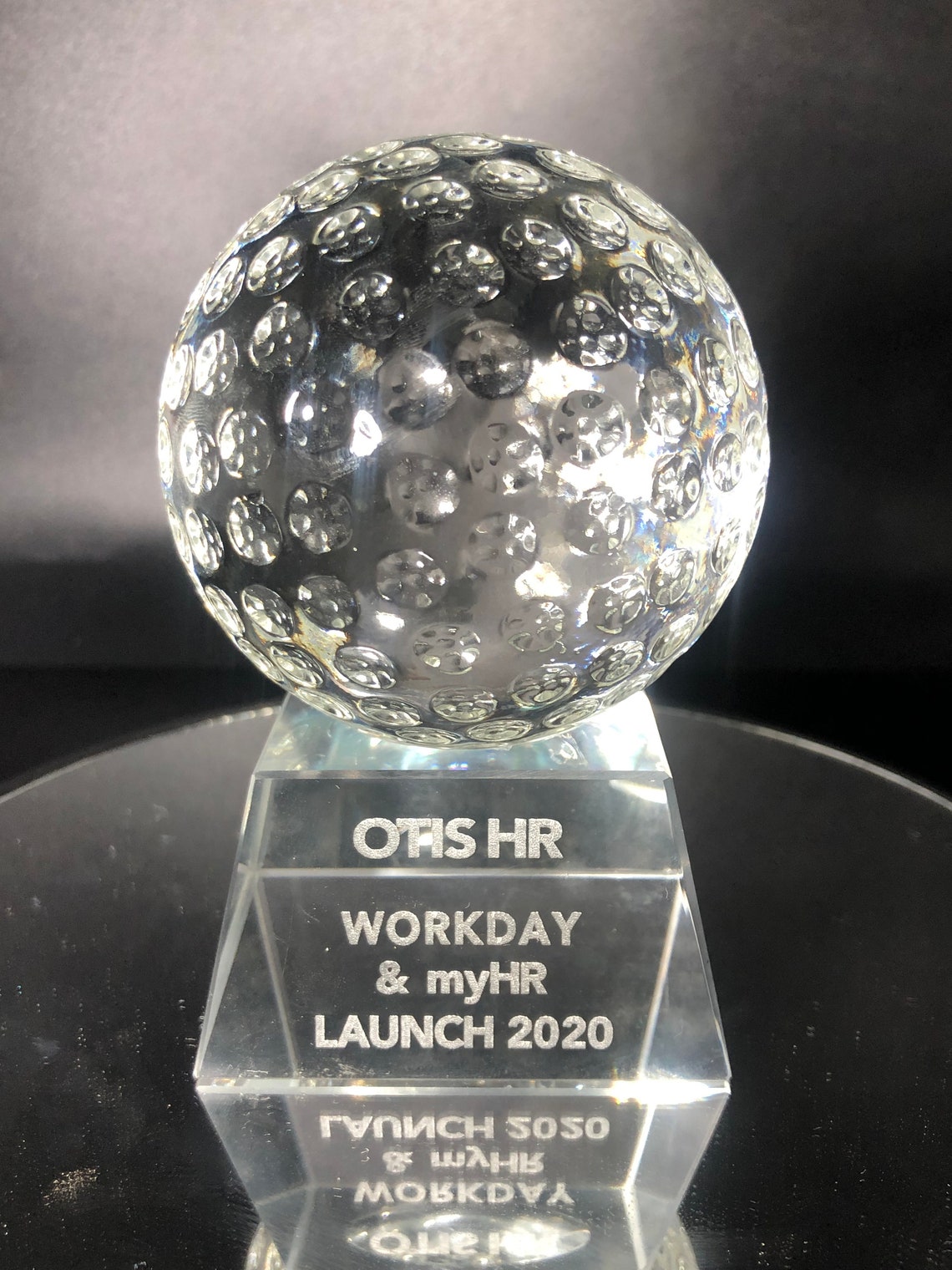 Personalized Crystal Glass Golf Award Trophy, Banquet Gift - Etsy
