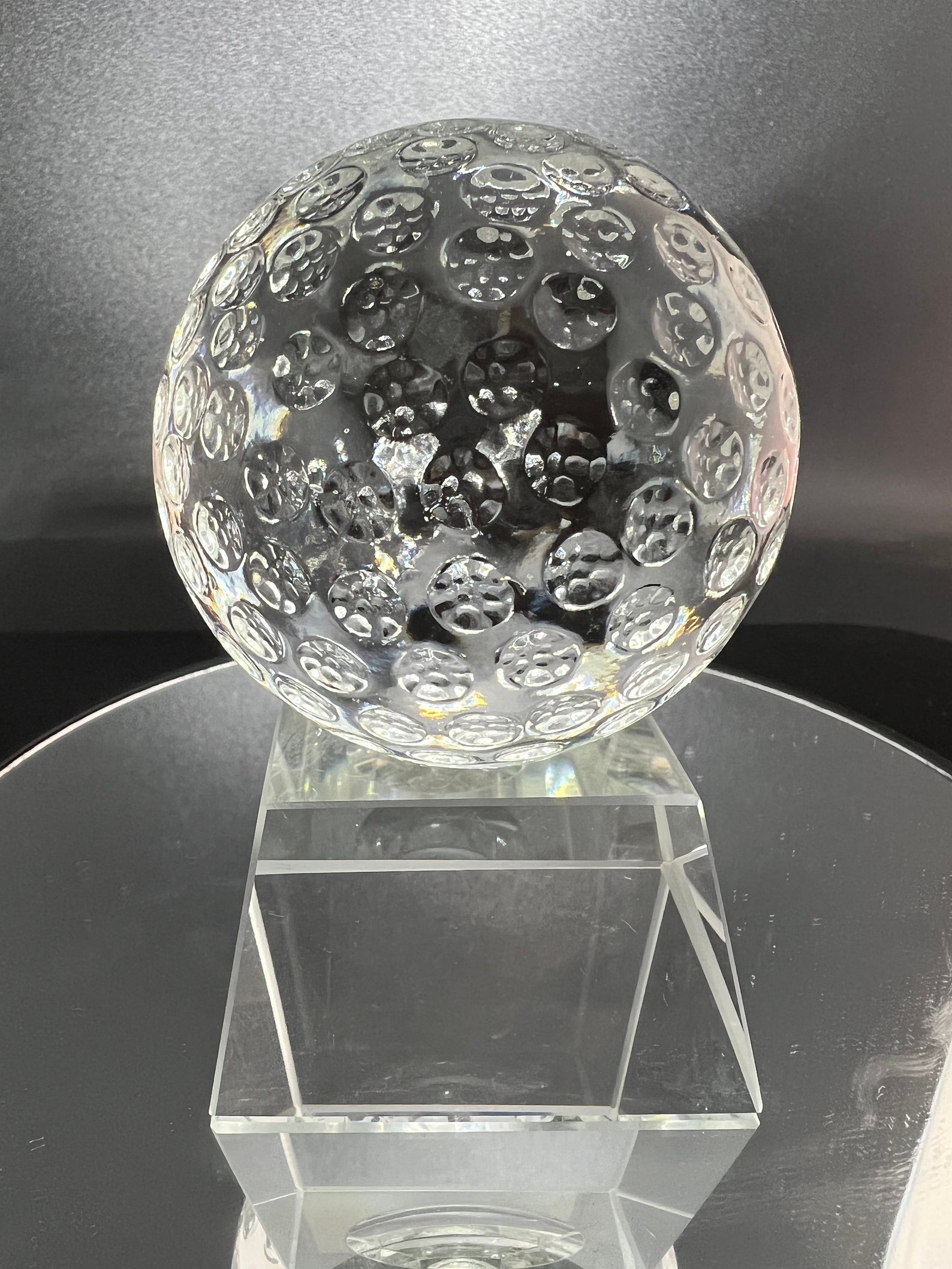 Personalized Crystal Glass Golf Award Trophy Glass Golf - Etsy