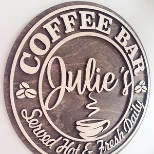 Personalized Coffee Bar Sign Custom Coffee Bar Sign Coffee Bar Décor ...