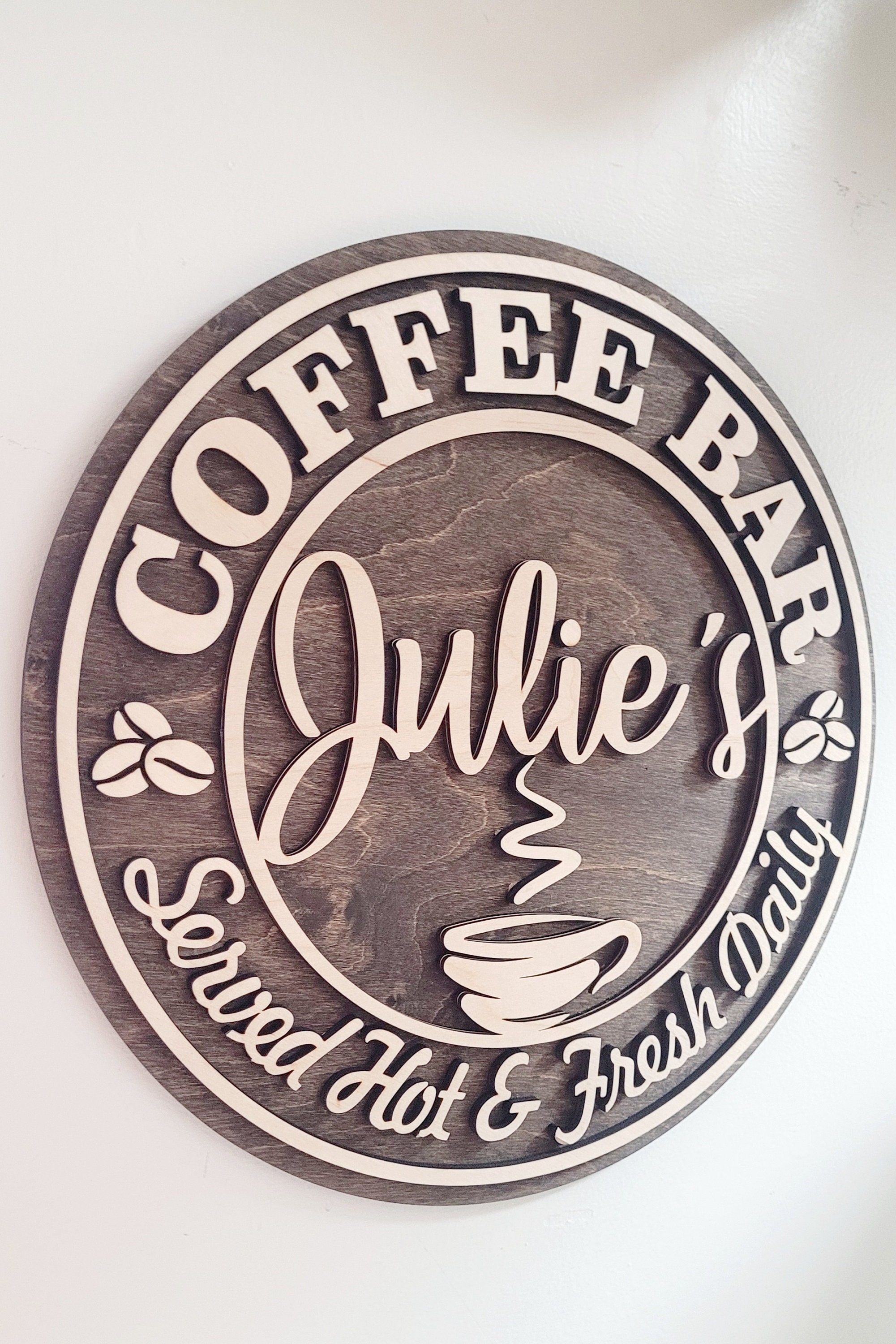 Personalized Coffee Bar Sign Custom Coffee Bar Sign Coffee Bar Décor ...