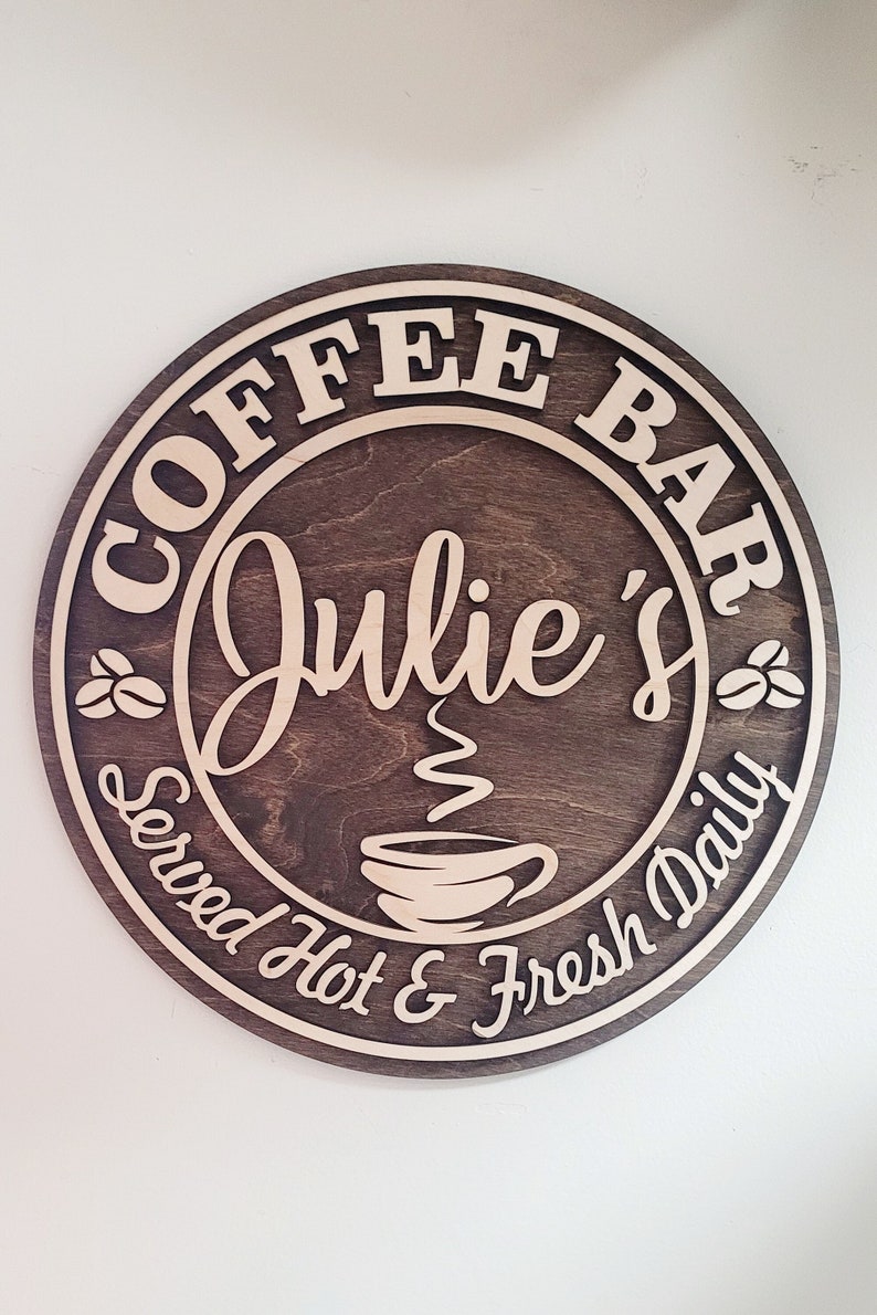 Personalized Coffee Bar Sign Custom Coffee Bar Sign Coffee - Etsy