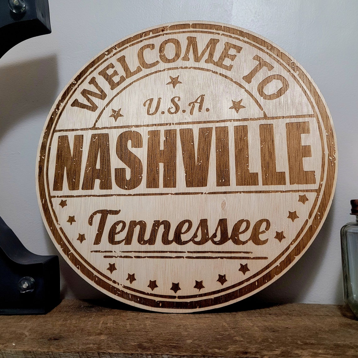 Nashville Sign, Nashville Wall Décor, Music City Wall Hanger, Welcome ...