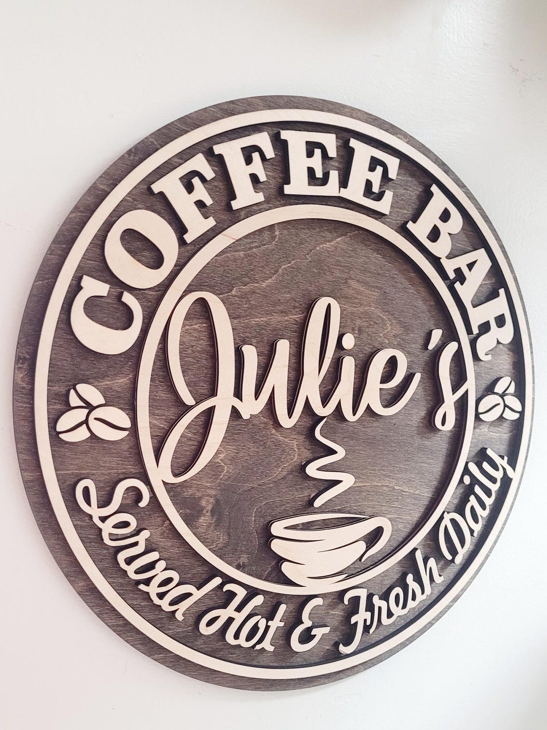 Personalized Coffee Bar Sign Custom Coffee Bar Sign Coffee Bar Décor ...