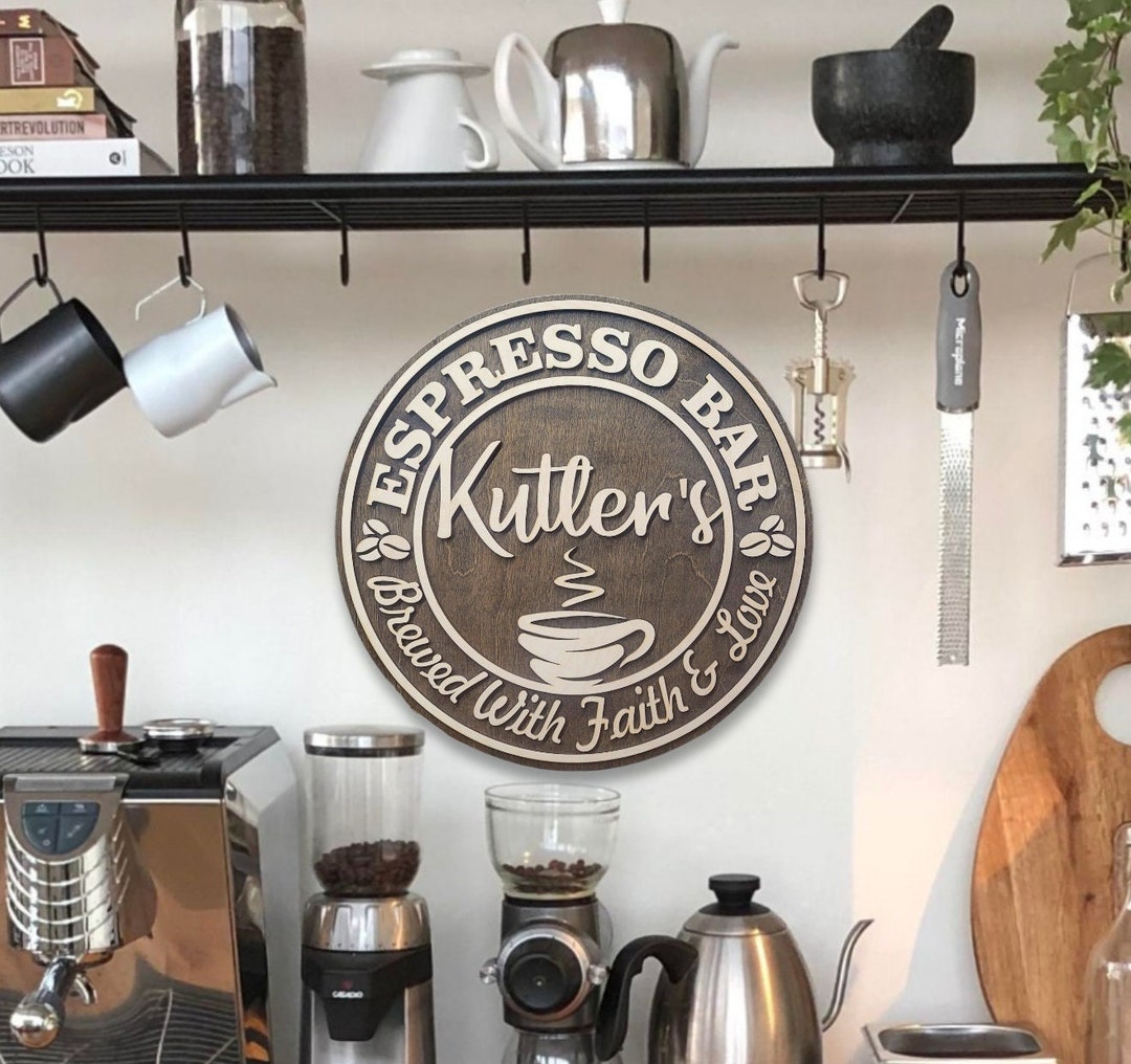 Personalized Espresso Bar Sign Custom Espresso Bar Sign Espresso Bar ...