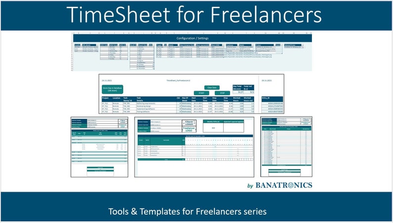 Time Sheet | Timesheet for Freelancers | Work Log | Consultants ...