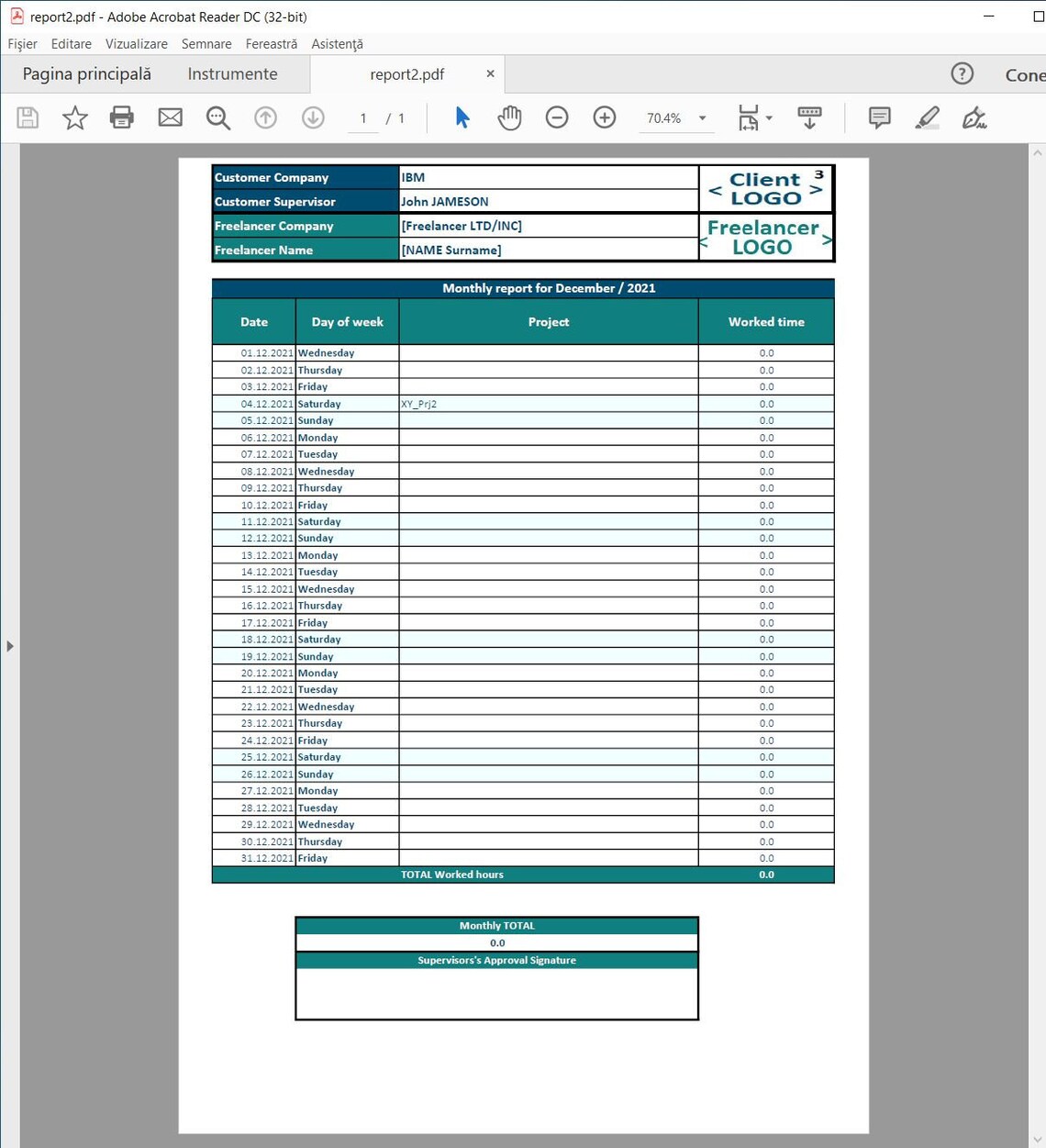 Time Sheet | Timesheet for Freelancers | Work Log | Consultants ...