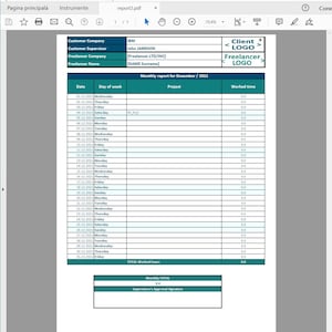 Time Sheet | Timesheet for Freelancers | Work Log | Consultants ...