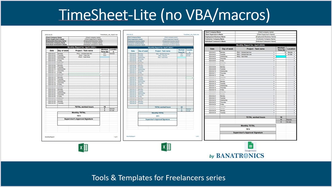 Time Sheet | Time Sheet for Freelancers | Work Log | Template for ...