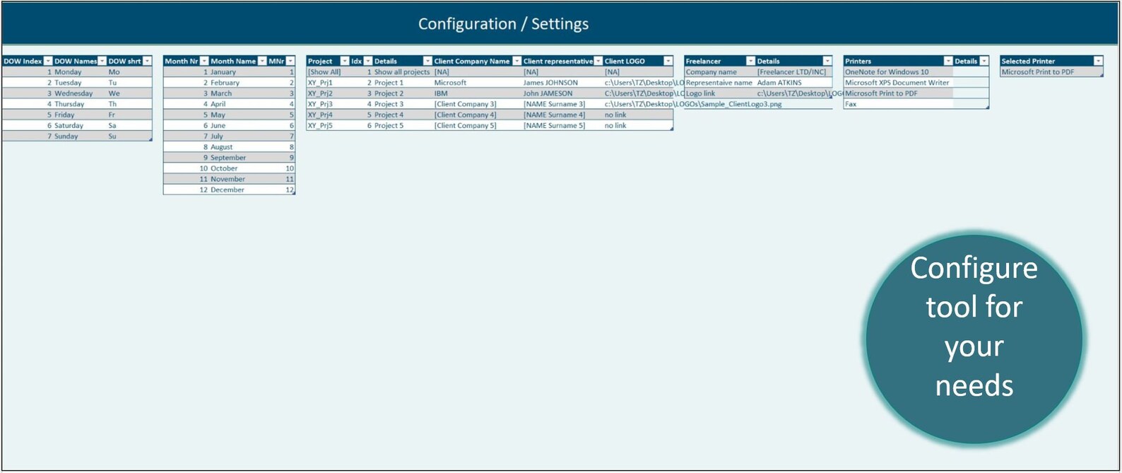 Time Sheet | Timesheet for Freelancers | Work Log | Consultants ...