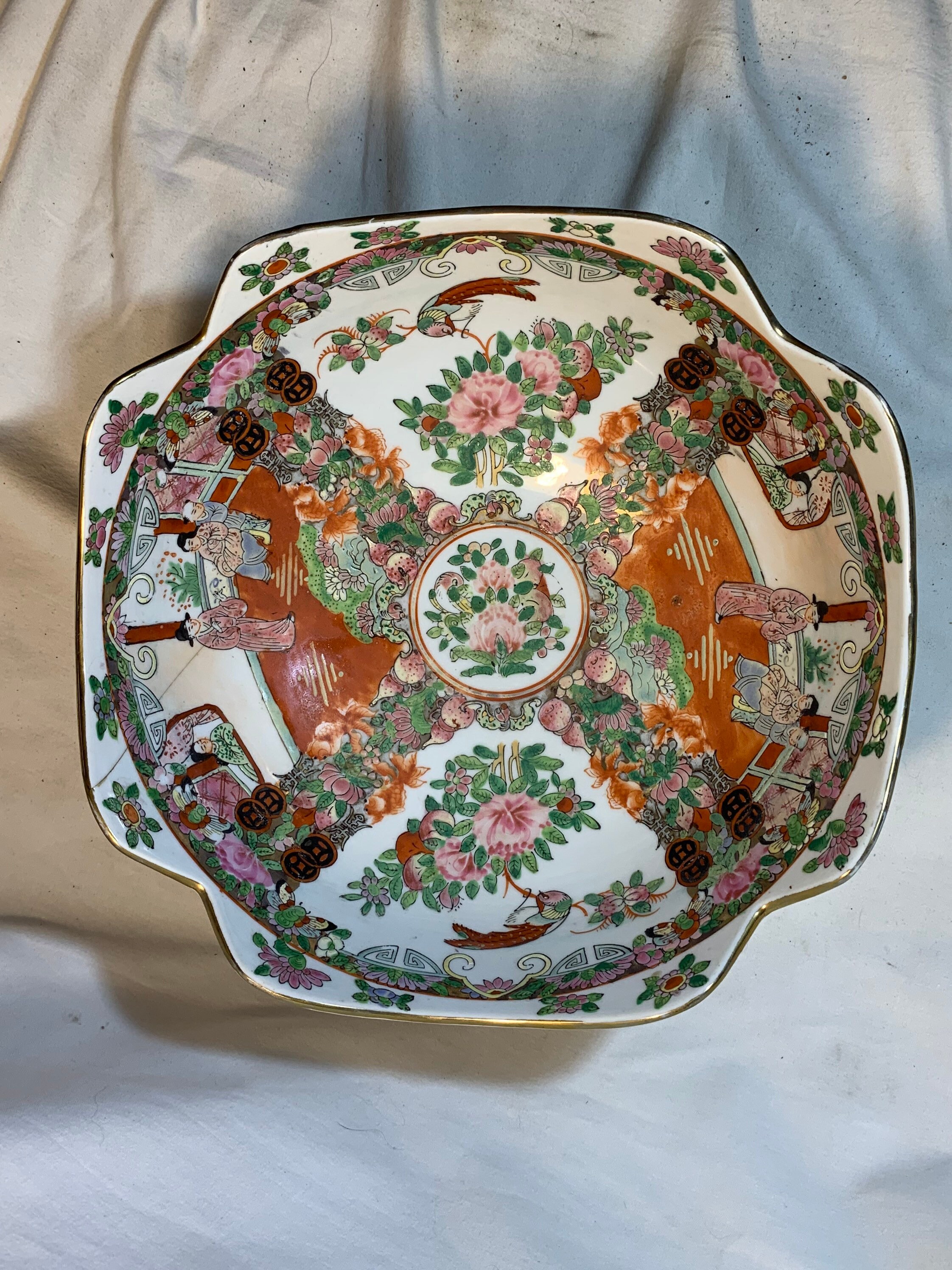 Antique Chinese Famille Rose Large Porcelain 12 Bowl - Etsy