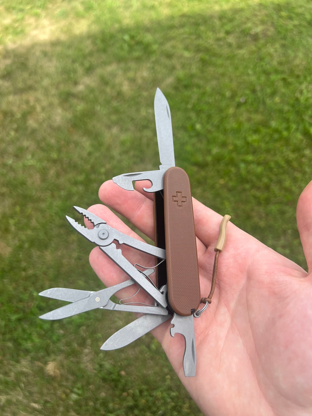 Victorinox 91mm Deluxe Tinker Custom!! G10 Mod Brown/black - Etsy