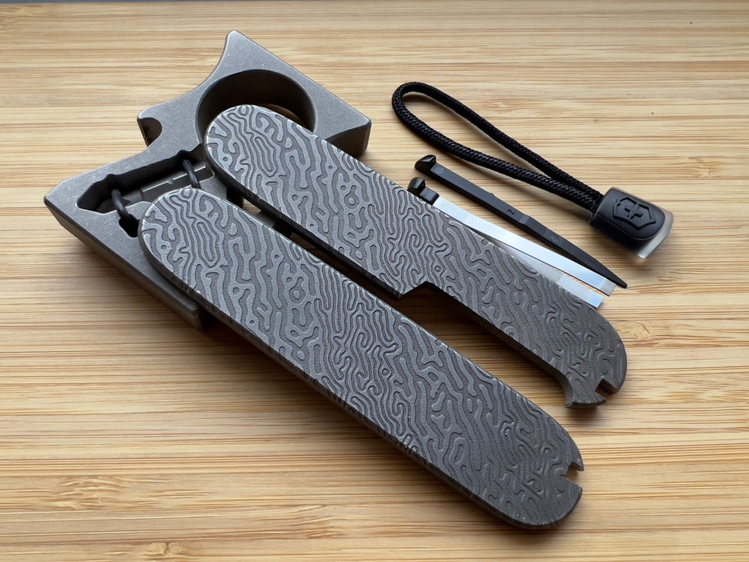 Victorinox 91mm/91mm Plus Titanium Scales "pattern" - Etsy
