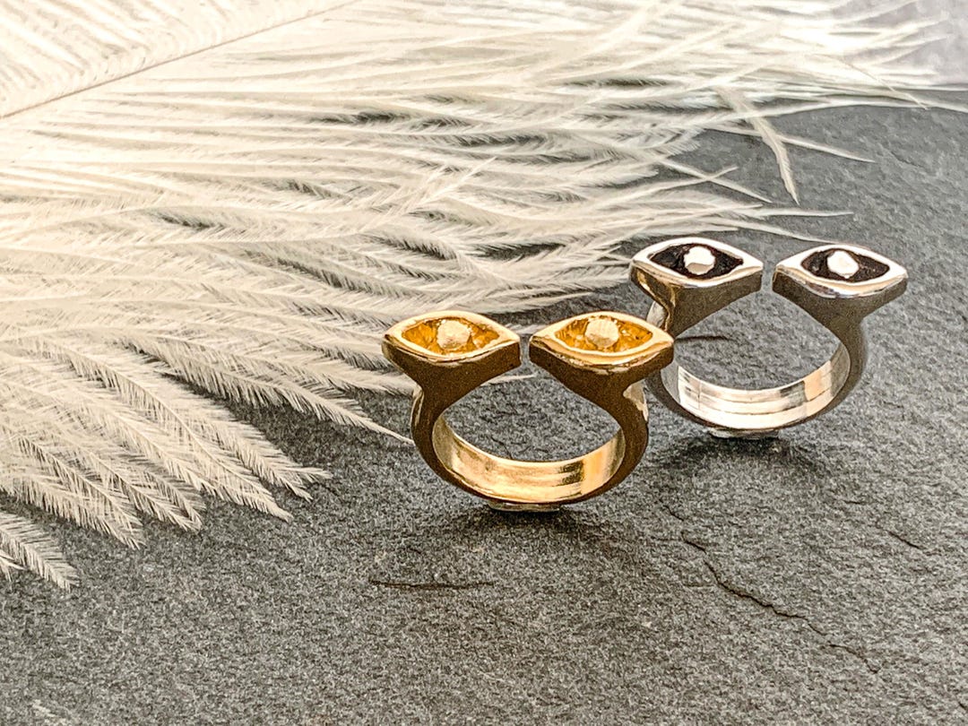 Evil Eye Ring, Evil Eye Open Ring, Eyes Ring, Statement Evil Eye Ring ...