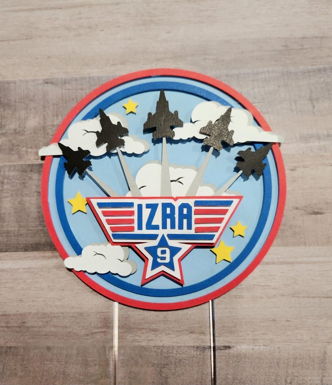 Aviator/fighter Jet Plane Theme Cake Topper - Etsy
