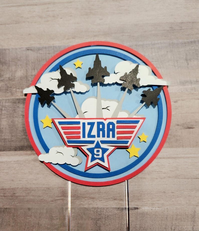 Aviator/fighter Jet Plane Theme Cake Topper - Etsy