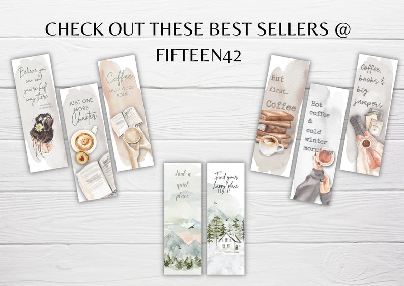 Printable Bookmark Png Digital Bookmark Watercolour Bookmark Bookmark ...