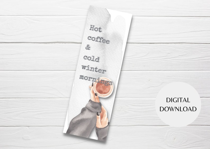 Printable Bookmarks Png Set of 3 Bookmarks Printable Coffee - Etsy UK