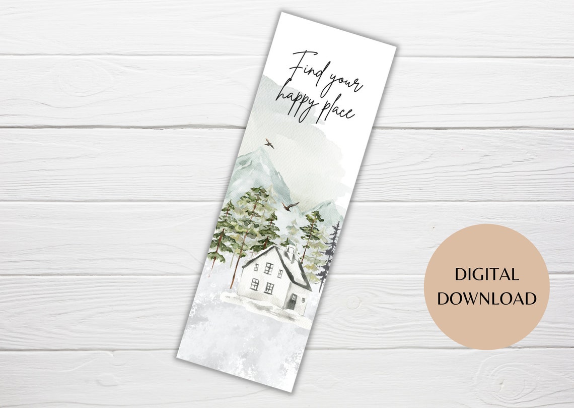 Printable Bookmarks Png Set of 2 Bookmarks Watercolour Digital ...