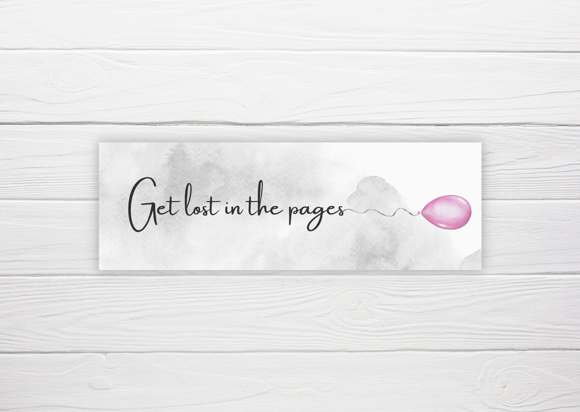 Printable Bookmark PDF Bookmark Get Lost in the Pages - Etsy